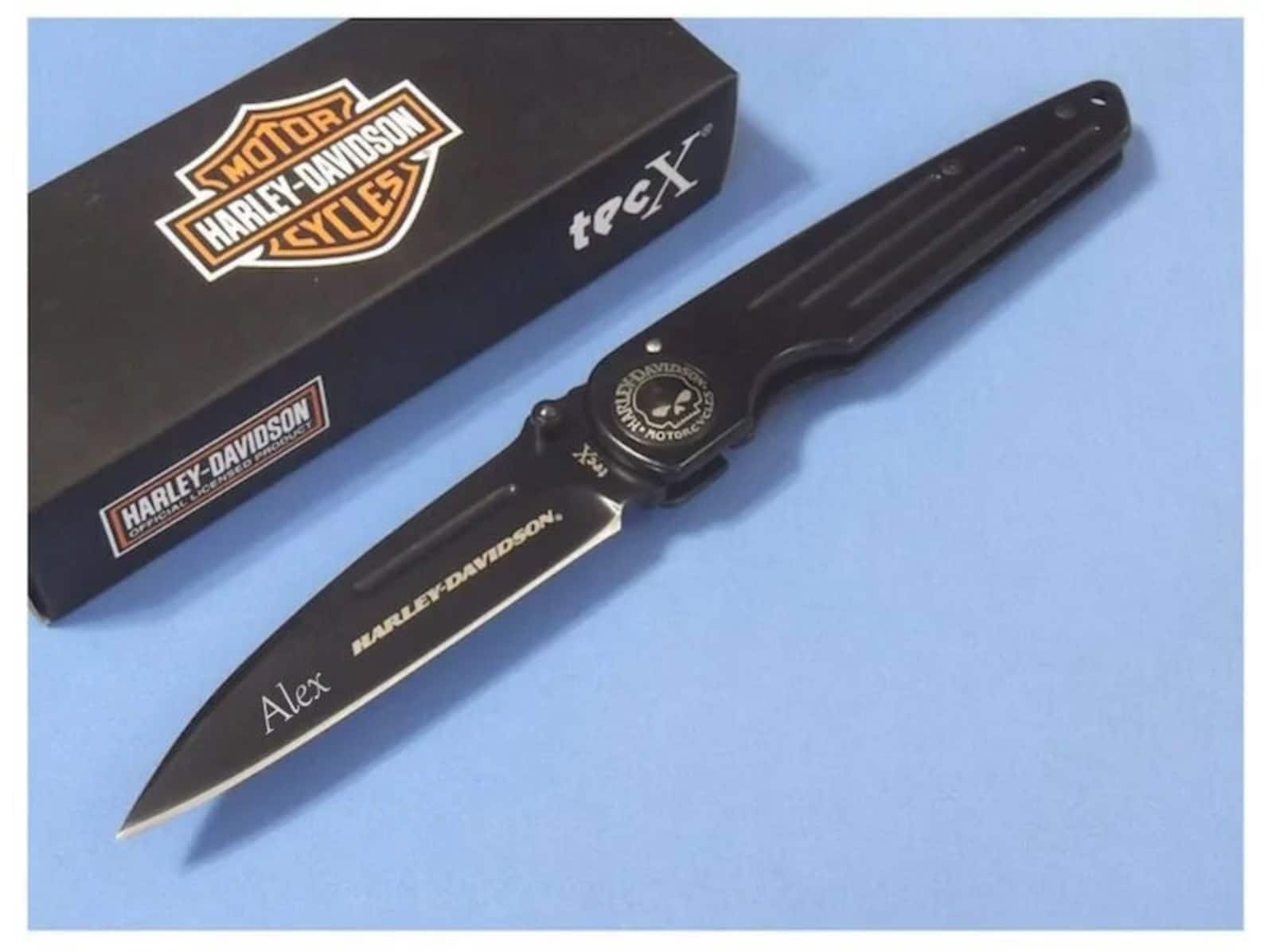Personalized HARLEY DAVIDSON Pocket Knife Motorcycle Bikes Biker ...