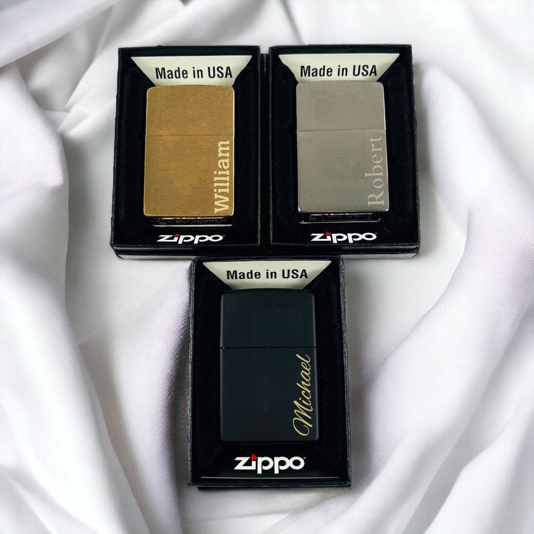 Personalized ZIPPO LIGHTERS for Men Groomsmen Women Custom Engraved ...