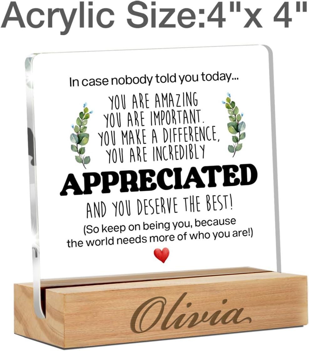 Personalized Inspirational Desk Sign Office Appreciation Birthday Gift ...