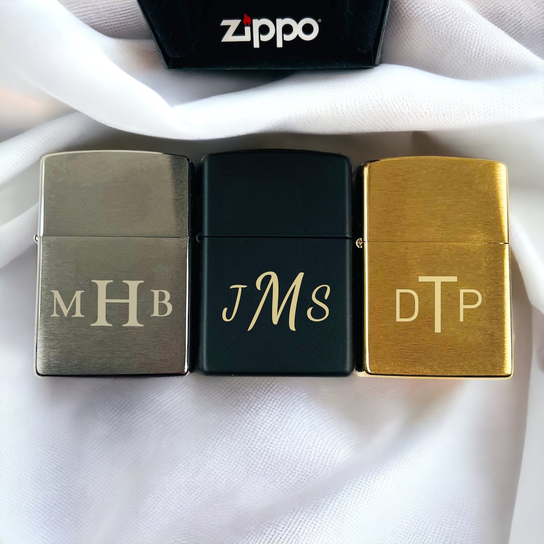 Personalized ZIPPO LIGHTERS for Men Women Custom Engraved Lighter Groomsmen Gifts for Him Dad ...