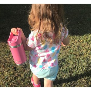 Personalized YETI Jr Kids Tumbler Water Bottle Straw Cap Junior Rambler ...