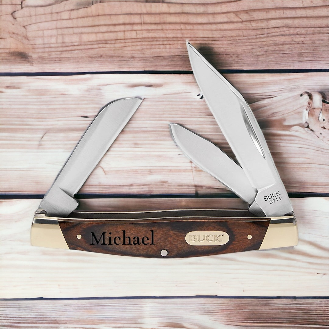 Personalized BUCK STOCKMAN MULTITOOL Pocket Knife for Men Fishing ...