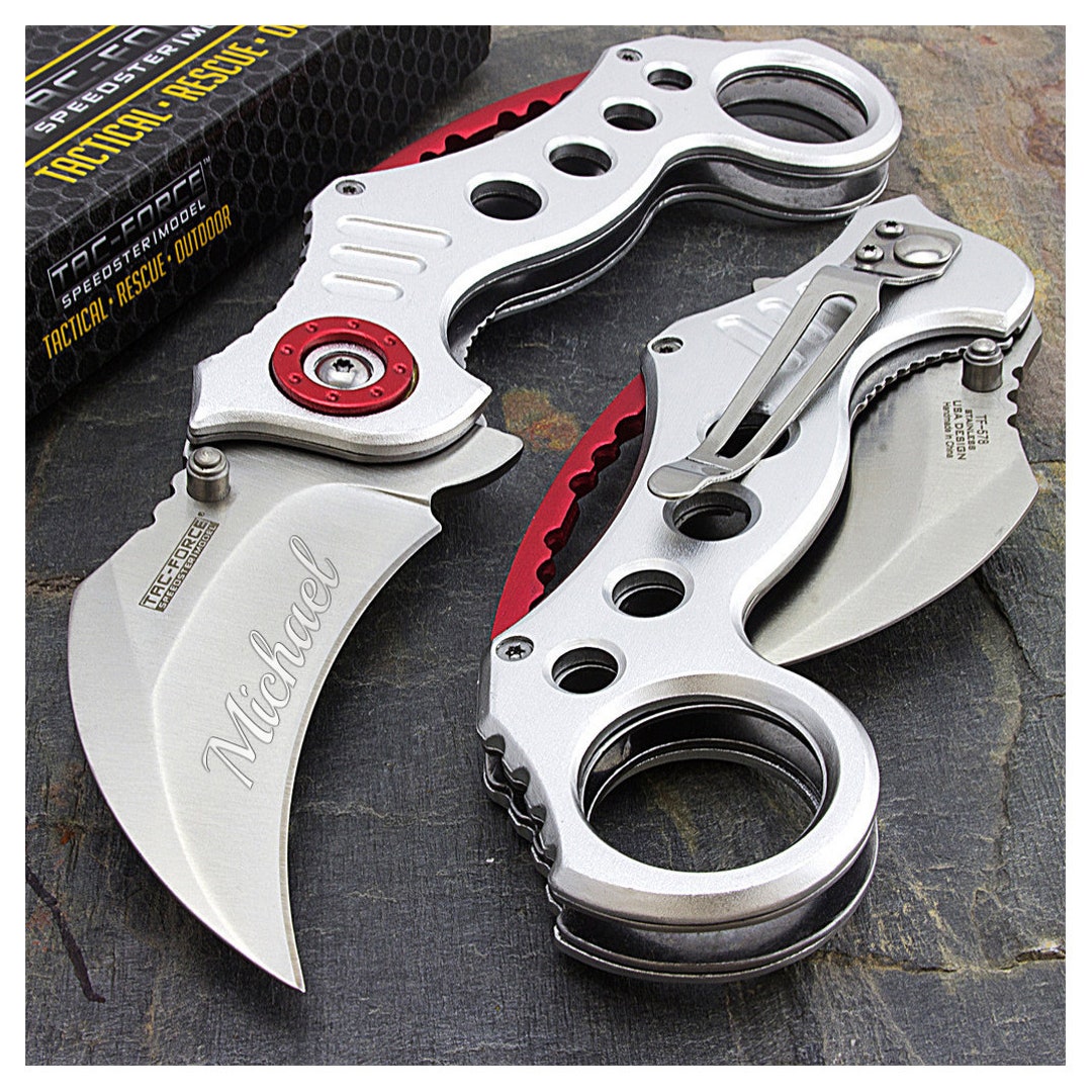 Personalized KARAMBIT Pocket Knive for Men Custom Engraved Claw Knife ...