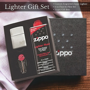 Personalized ZIPPO LIGHTERS for Men Women Custom Engraved Lighter Groomsmen Gifts for Him Dad ...