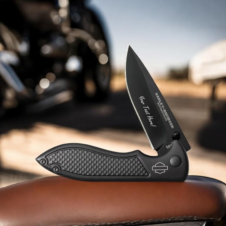 Personalized HARLEY DAVIDSON Pocket Knife Motorcycle Bikes Biker ...