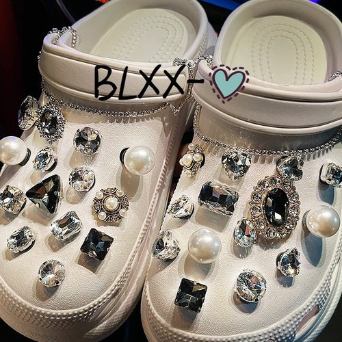 Rhinestone Clog Charms Set of 28 With Strap Chain Mix-color - Etsy