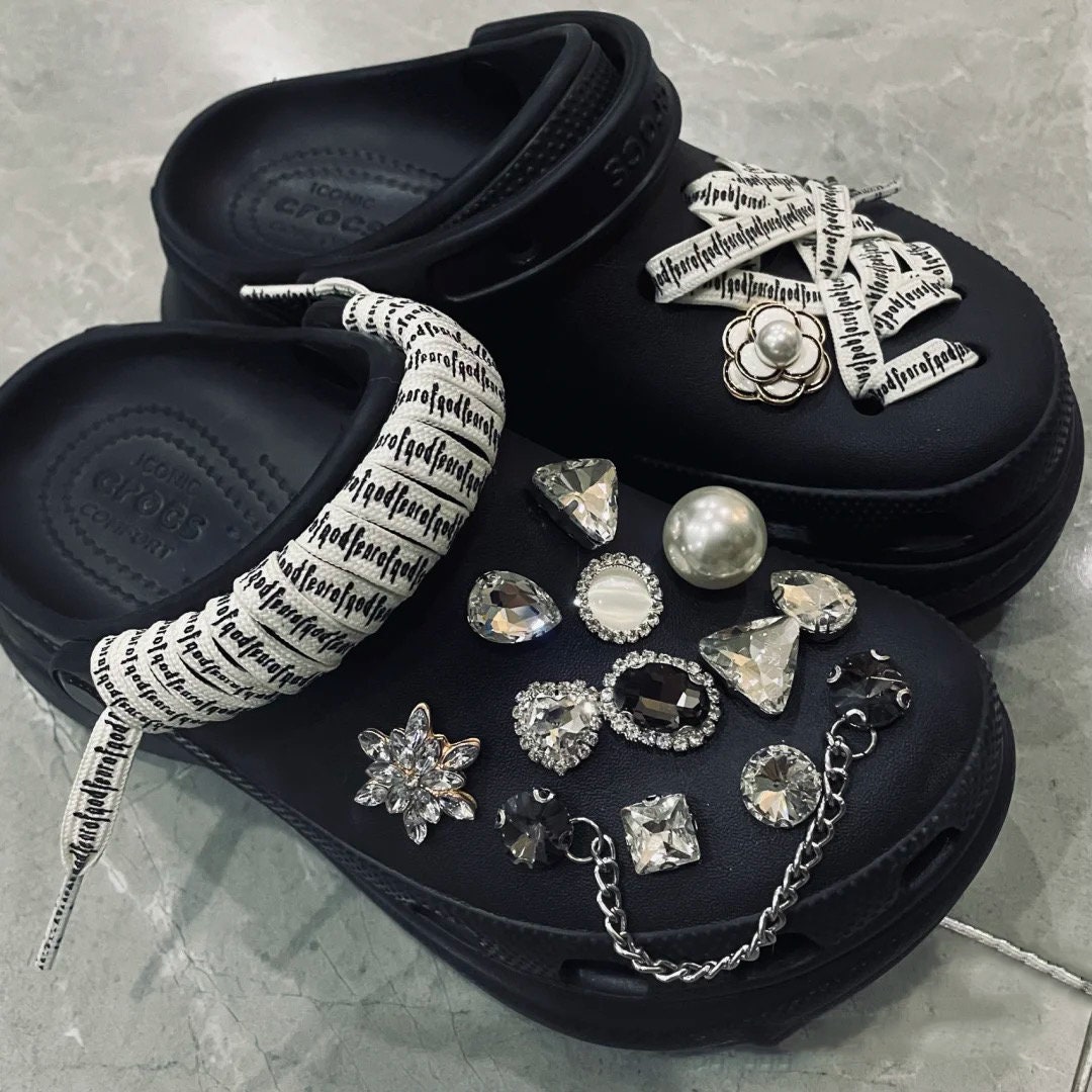 Shoelace Clog Charms Set Pearl Clog Charms Pack Custom Shoe - Etsy