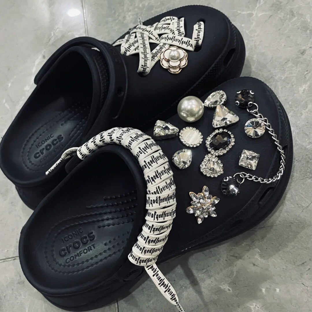 Shoelace Clog Charms Set Pearl Clog Charms Pack Custom Shoe - Etsy