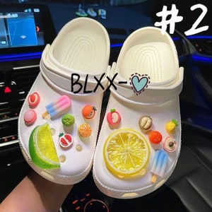 Clog Charms Set of 14, Cute Food Beverage Charms Pack for Clogs, Custom ...