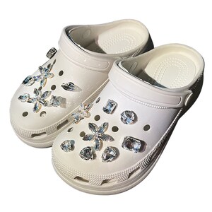 Clog Charms Rhinestone Flower Decoration Crystal Rhinestone Shoe Charm ...