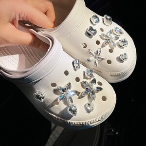 Clog Charms Rhinestone Flower Decoration Crystal Rhinestone Shoe Charm ...