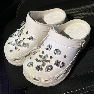 Clog Charms Rhinestone Flower Decoration Crystal Rhinestone Shoe Charm ...