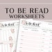 TBR {to Be Read} Worksheets | Downloadable & Printable - Etsy Canada
