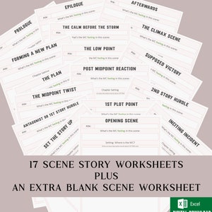 Excel 17 Scene Story Outline Worksheets - Etsy