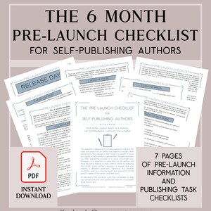 The 6 Month Pre-launch Checklist for Self Publishing Authors - Etsy