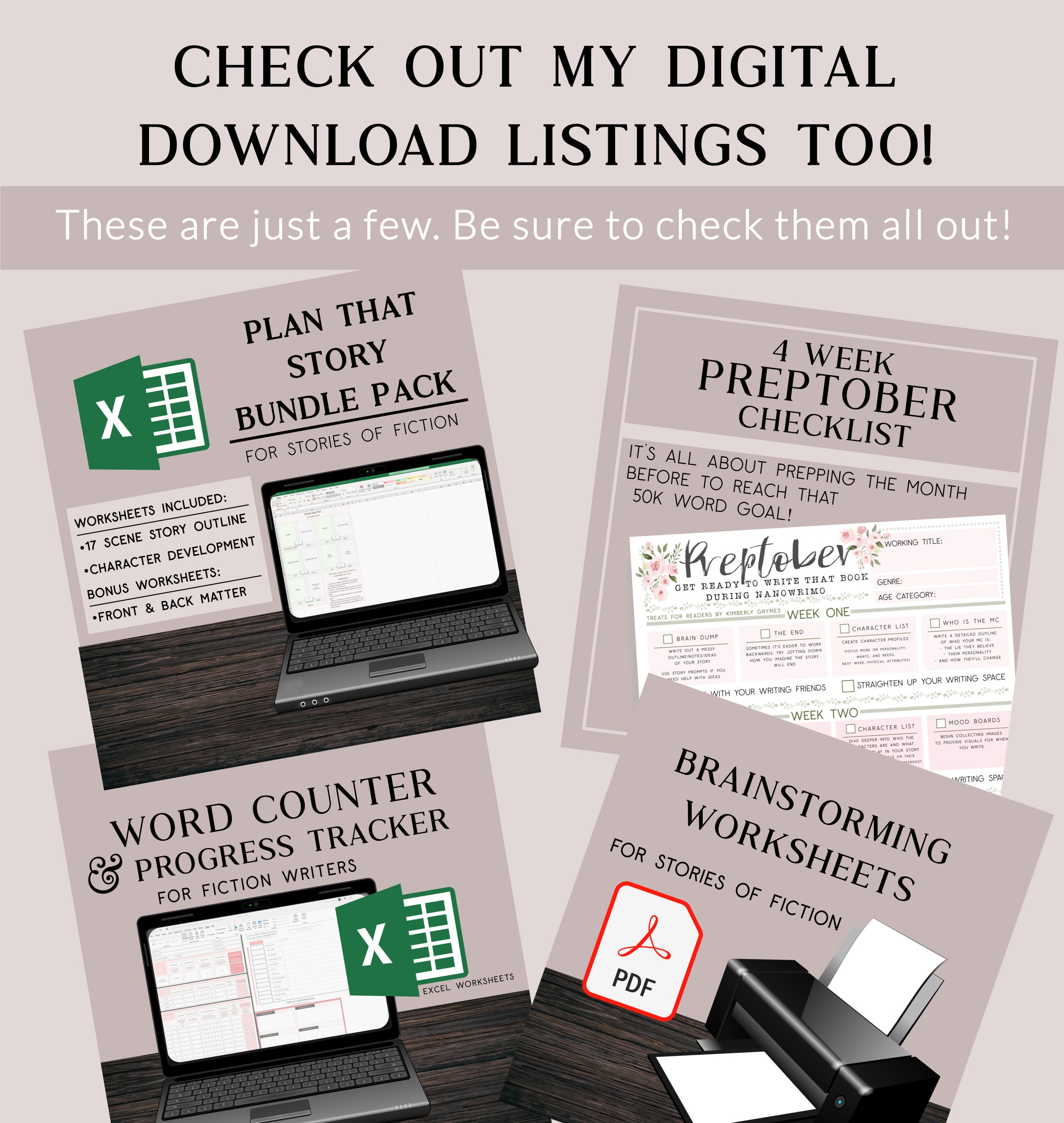 Excel Plan That Story Bundle Pack for Fictional Stories - Etsy Canada