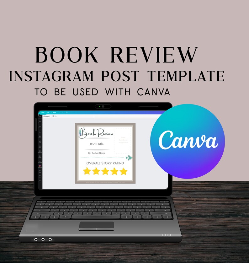 Book Review Instagram Post Canva Template - Etsy