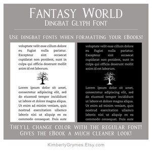 Fantasy World Dingbat Font - Etsy