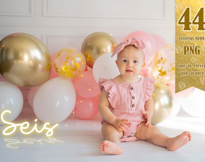 NEON Sign Overlays Png one to Eleven - Etsy