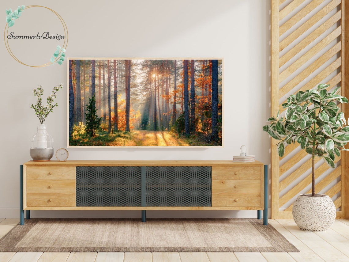 Samsung Frame TV Art of Autumn Forest Fall Foliage Frame TV - Etsy