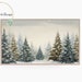 Christmas Frame TV Art Winter Pine Tree Forest Painting - Etsy