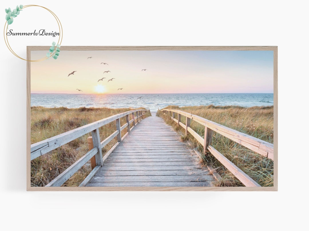 Samsung Frame TV Art Ocean, Frame TV Art Beach Sunset/sunrise, Samsung ...
