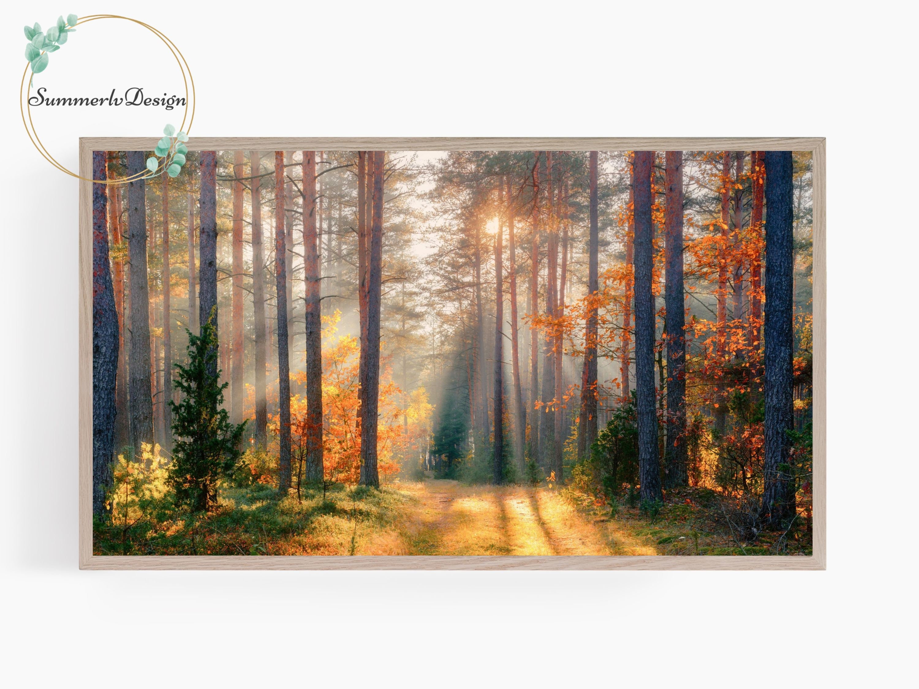 Samsung Frame TV Art of Autumn Forest Fall Foliage Frame TV - Etsy