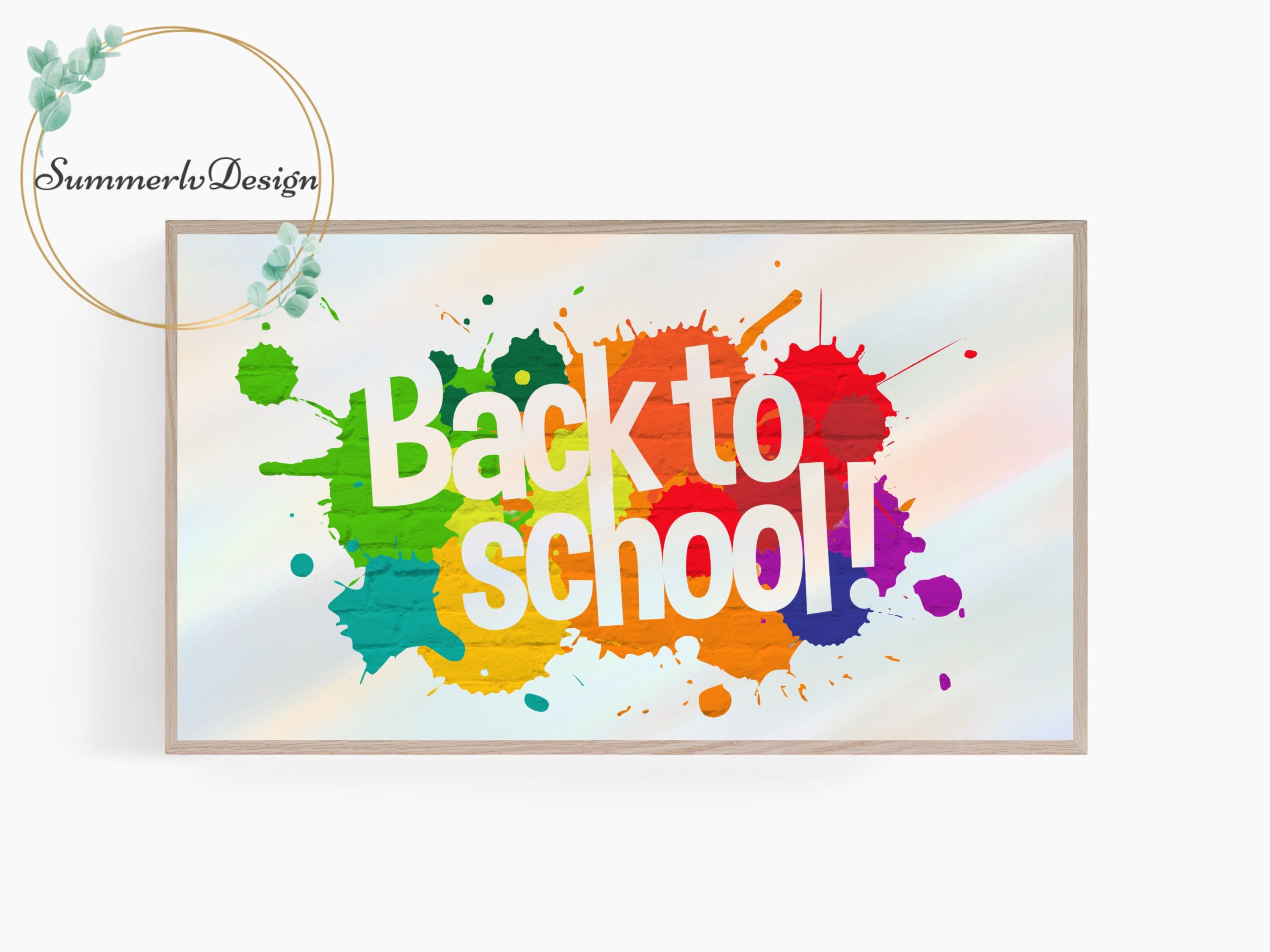 Frame TV Art Back to School, Samsung Frame TV Art First Day of School ...