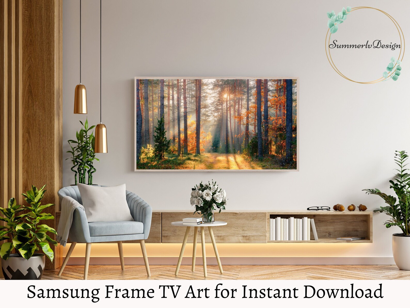 Samsung Frame TV Art of Autumn Forest Fall Foliage Frame TV - Etsy