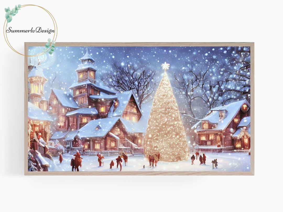 Samsung Frame TV Art Christmas Painting Dreamy Christmas - Etsy