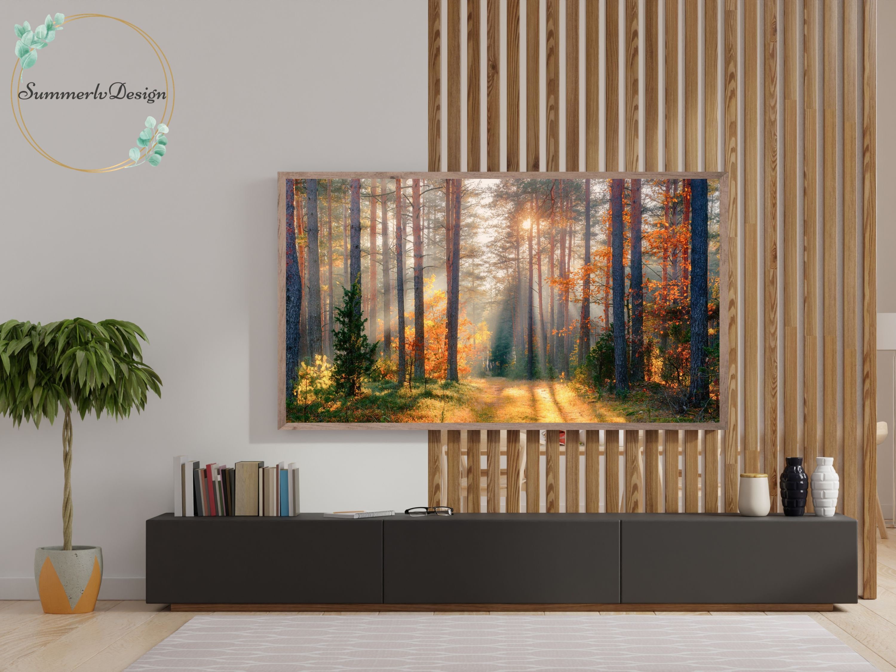 Samsung Frame TV Art of Autumn Forest Fall Foliage Frame TV - Etsy
