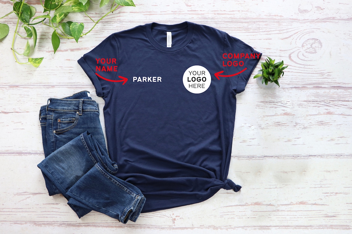 Custom Personalized Shirt Logo Company Name Employee Name | Etsy
