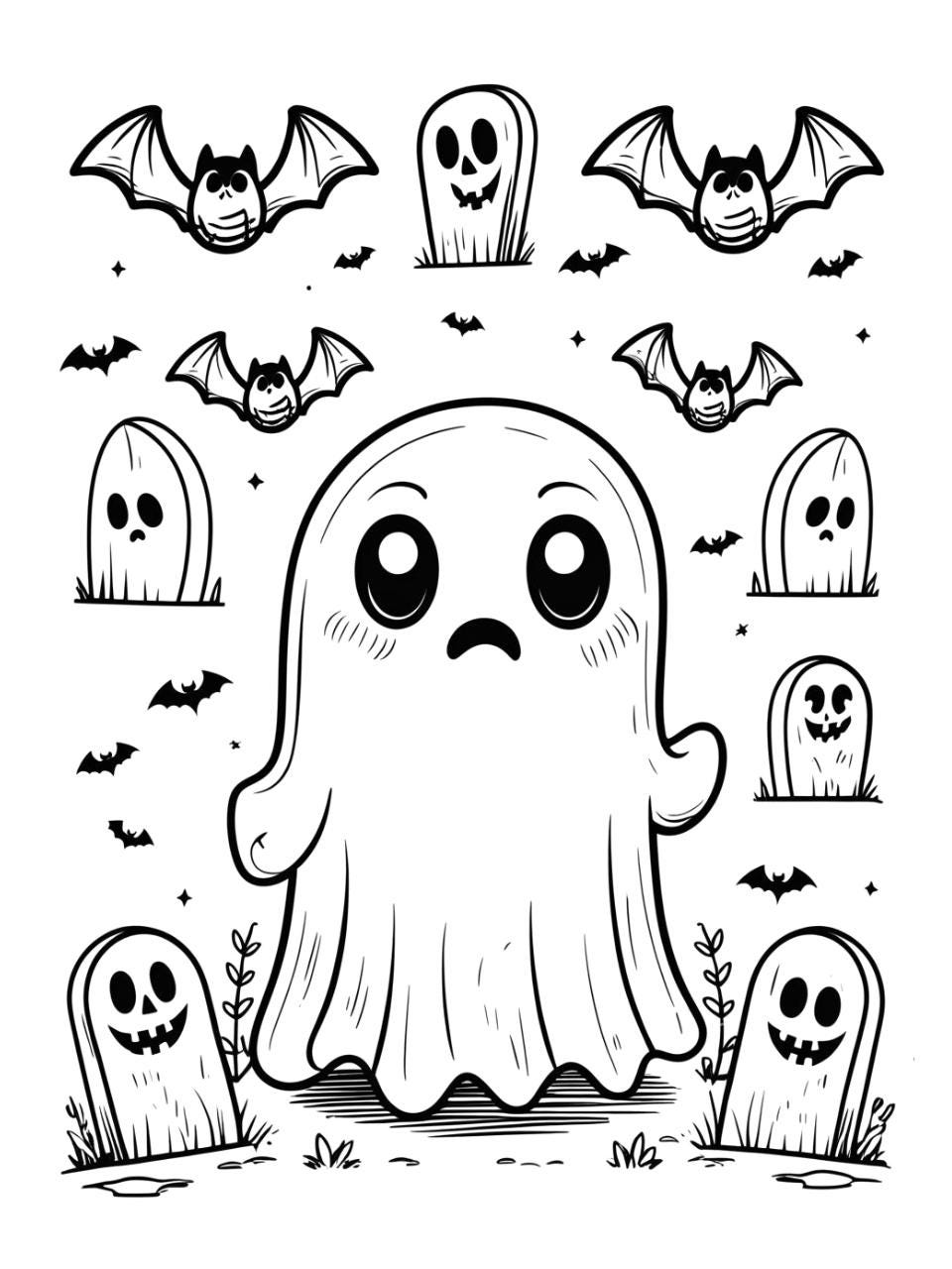 Sad & Spooky Coloring Pages (pack 2) - Etsy