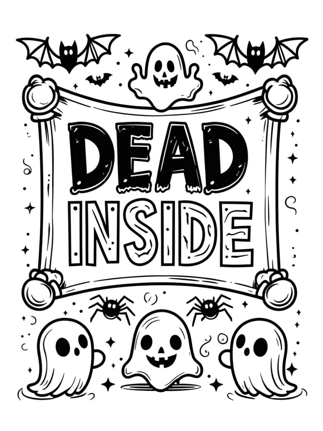 Sad & Spooky Coloring Pages (pack 1) - Etsy