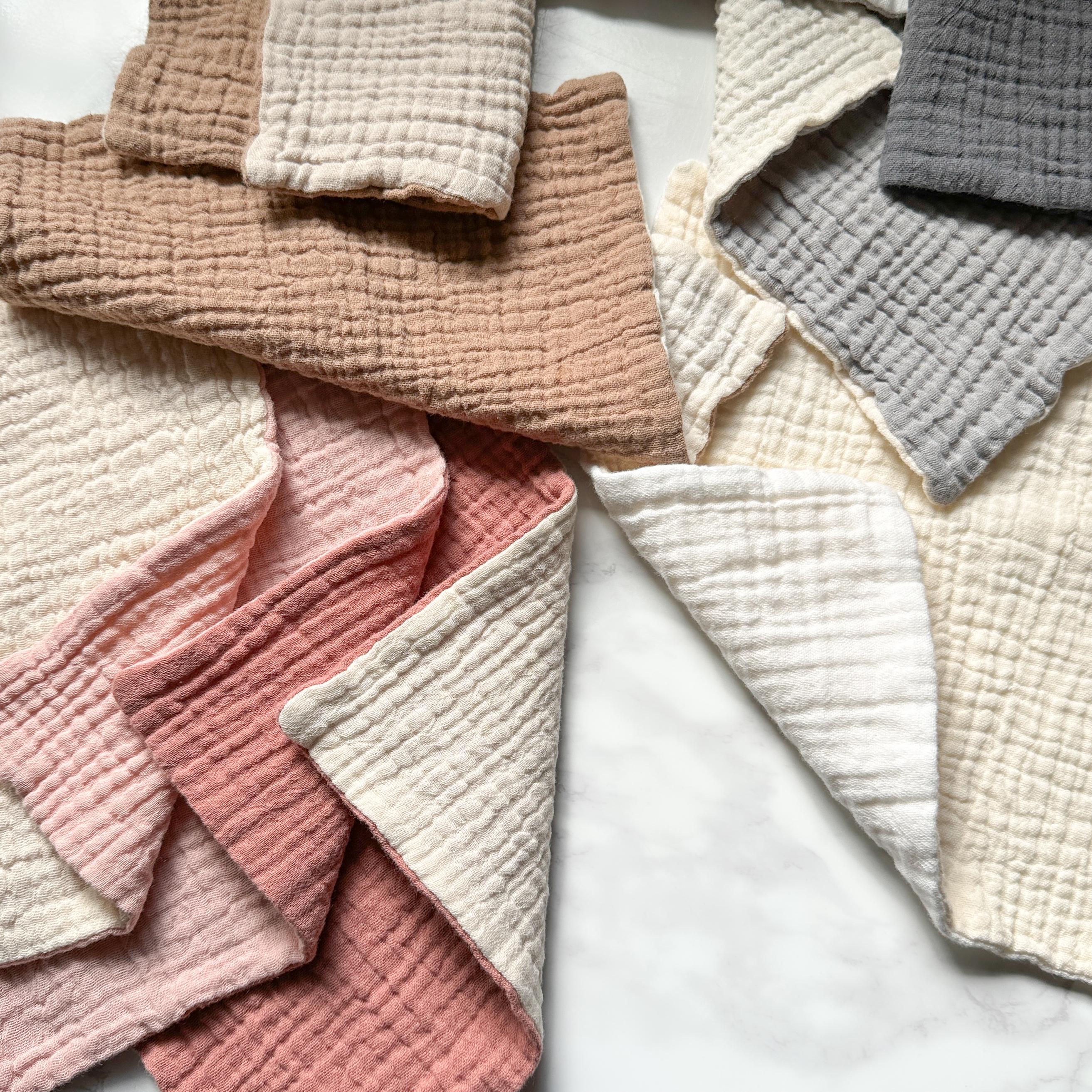SMALL Gauze WASHCLOTH - 4 Ply 100% Cotton Muslin, Size 7"x7", Eco ...