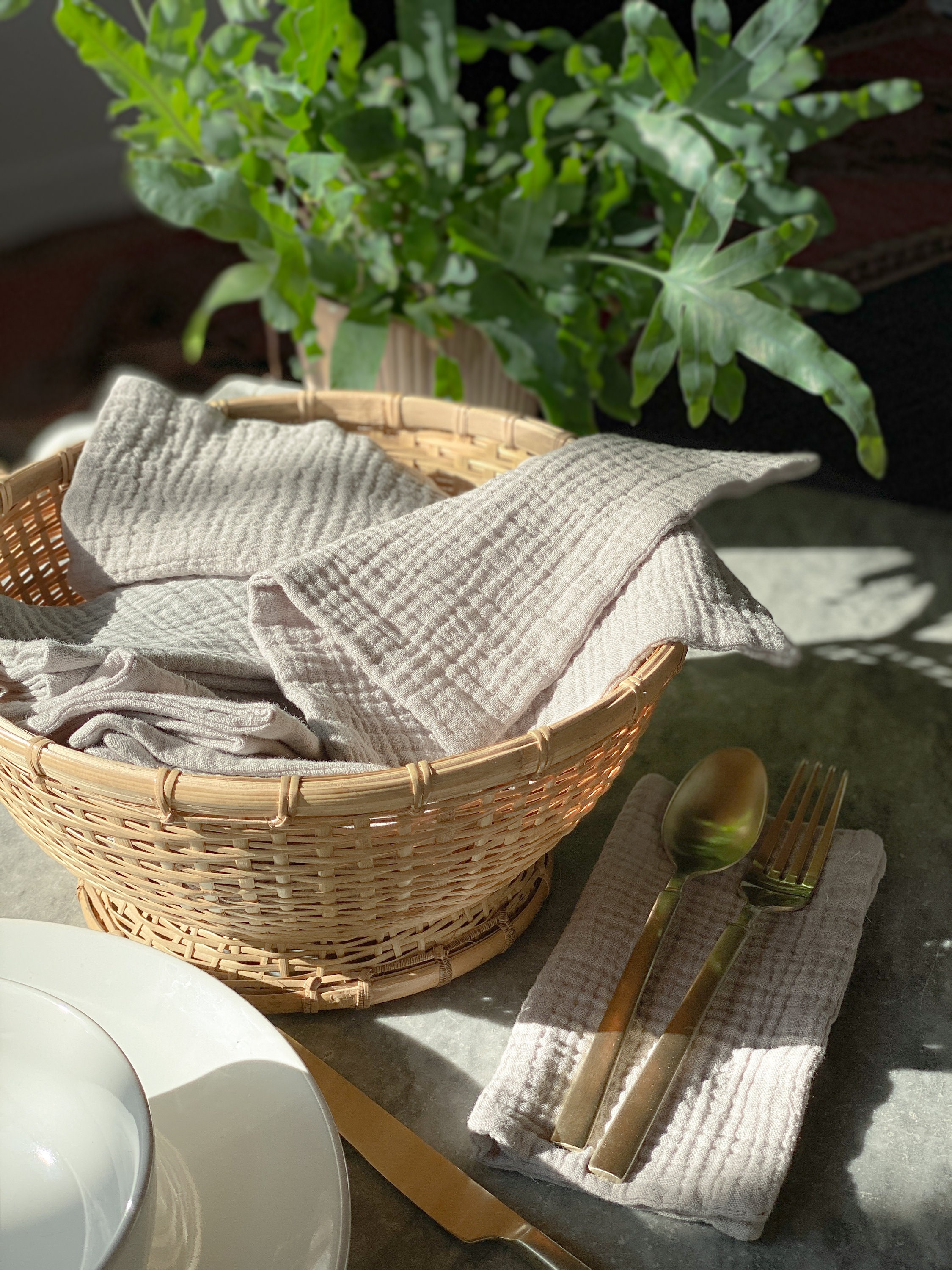 2 PACK 7X7 SMALL Cotton Napkin / Square Napkin / Muslin | Etsy