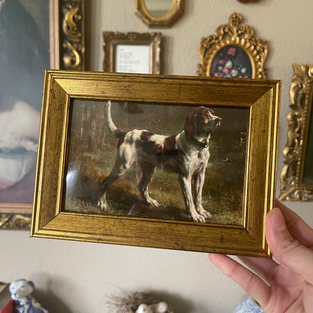 Vintage Style Hunting Hound Dog Painting Art Print Gallery Wall - Etsy