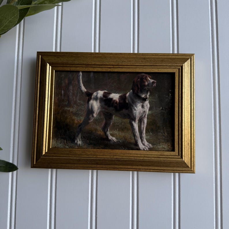 Vintage Style Hunting Hound Dog Painting Art Print Gallery Wall - Etsy