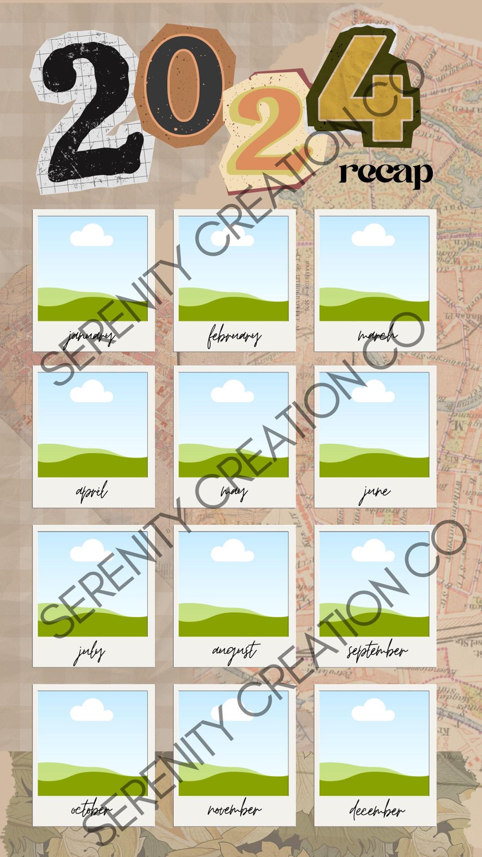 Year in Review Instagram Recap Template Social Media Post and Story, IG ...
