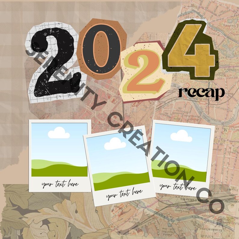 Year in Review Instagram Recap Template Social Media Post and Story, IG ...