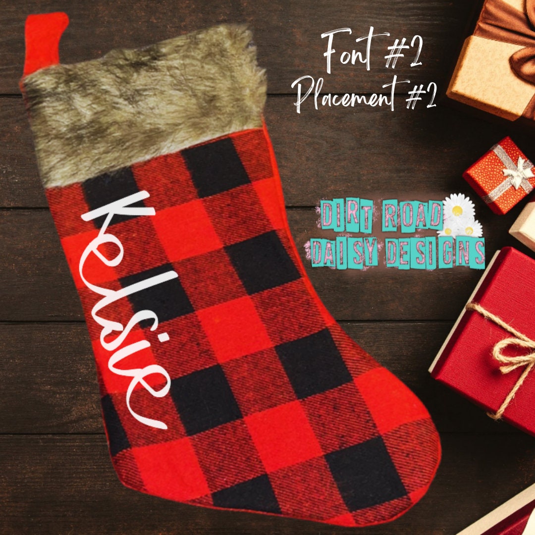 Personalized Buffalo Plaid Stockings Customized Family - Etsy