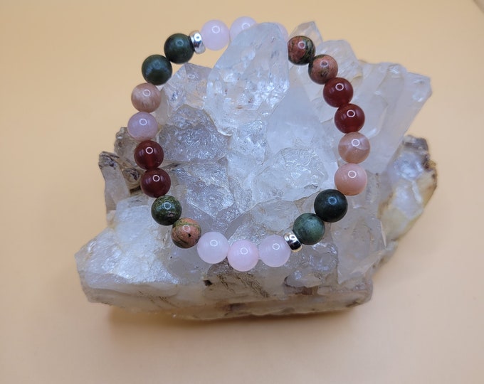 Fertility Bracelet, Moonstone Bracelet, Rose Quartz Bracelet ...