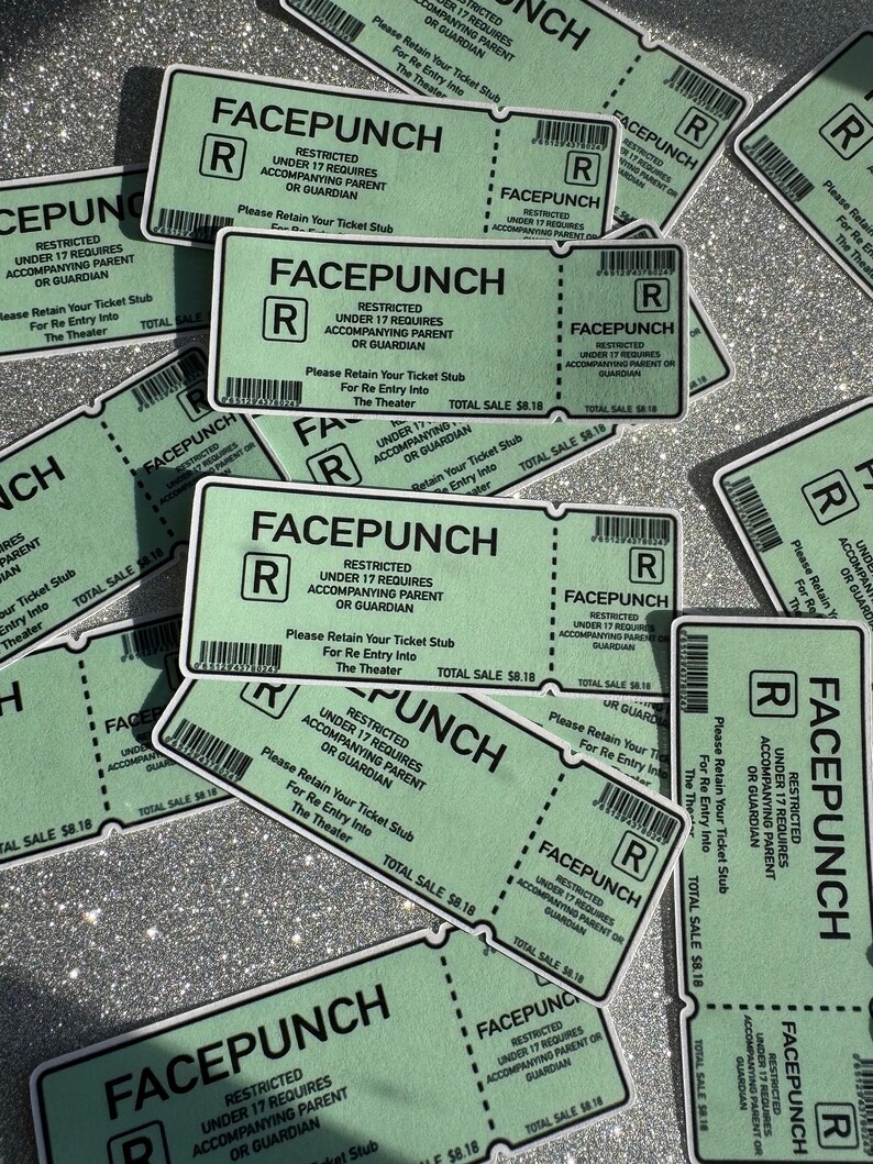 Face Punch Movie Ticket Sticker Twilight New Moon Eclipse - Etsy