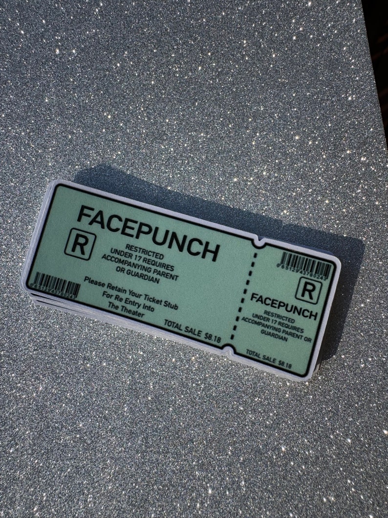 Face Punch Movie Ticket Sticker Twilight New Moon Eclipse - Etsy