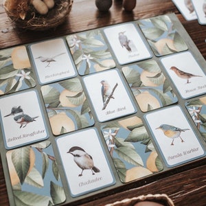 Memory Match Bird Card Game - North American Birds - Etsy