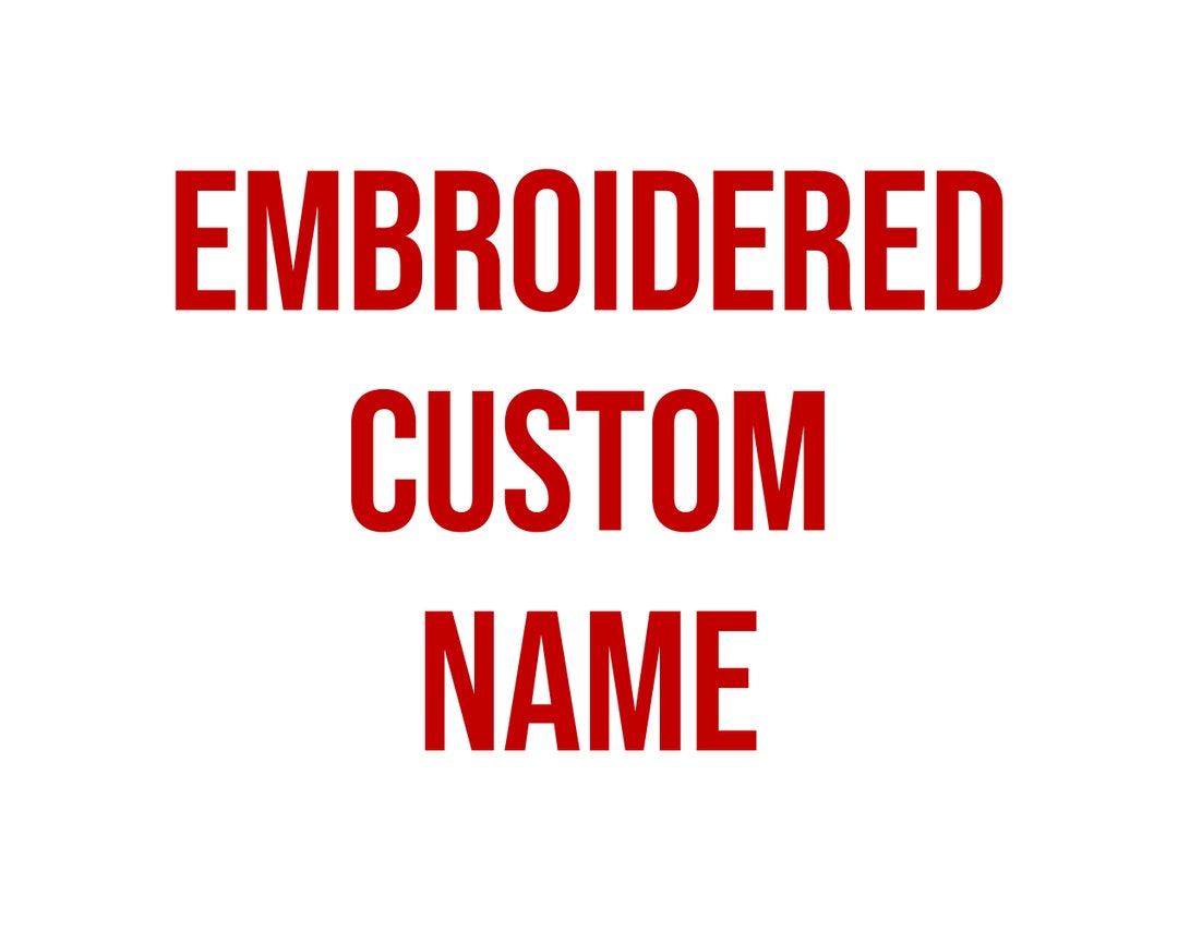 Embroidered Custom Name Package - Etsy