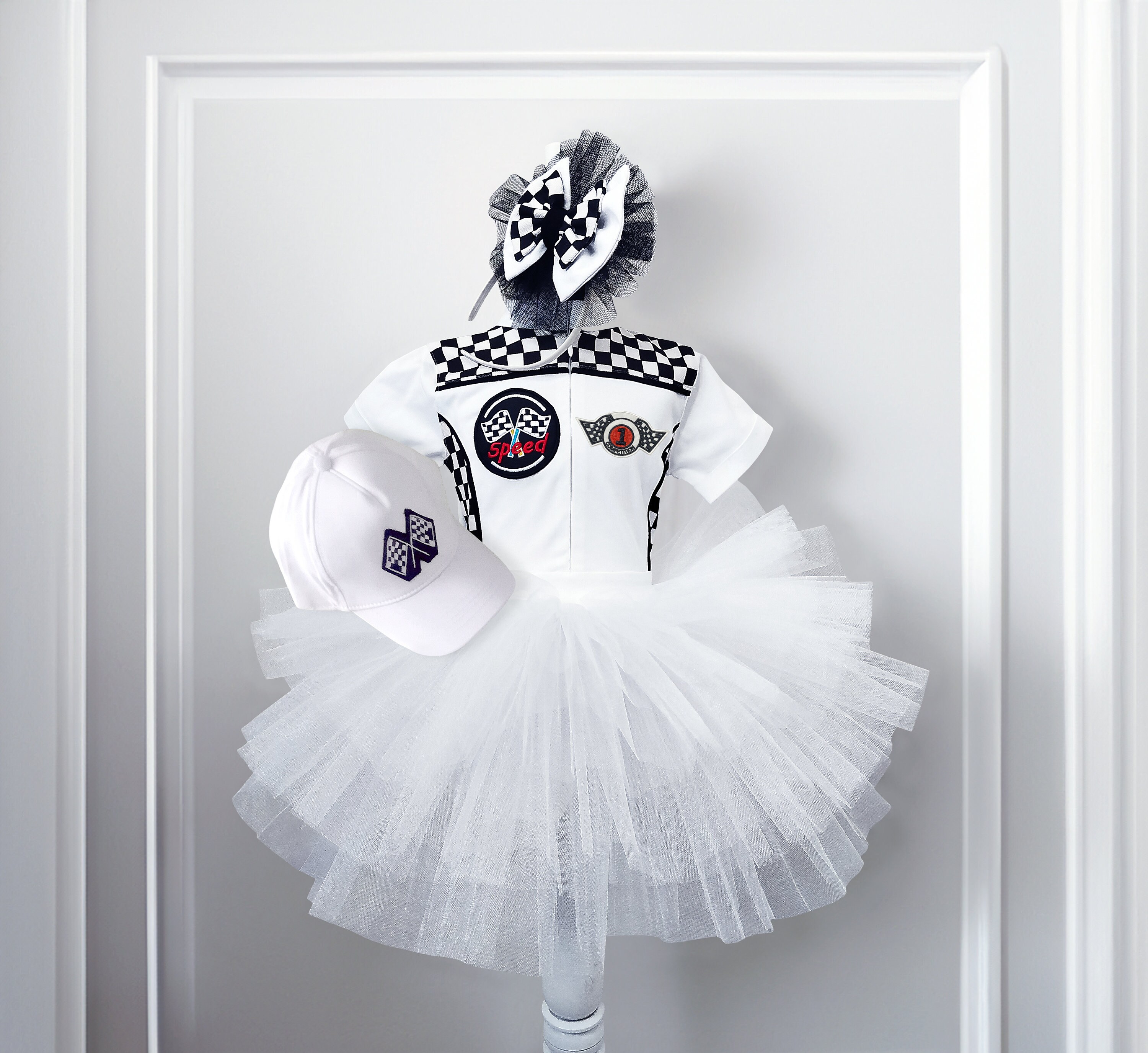 Tutu Checkered Dress Two Fast Birthday Custom Race Suit-race Car ...