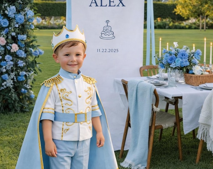 Prince Costume Boys,personalized Prince Cape Set,royal Birthday Outfit ...