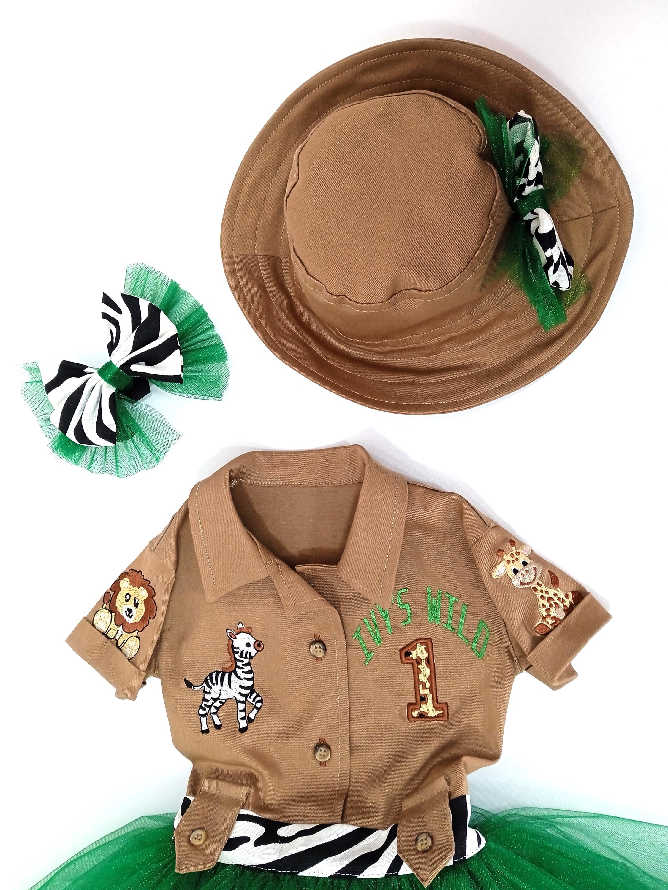 Green Wild One Birthday-two Wild Birthday Girl Scout Party Safari ...