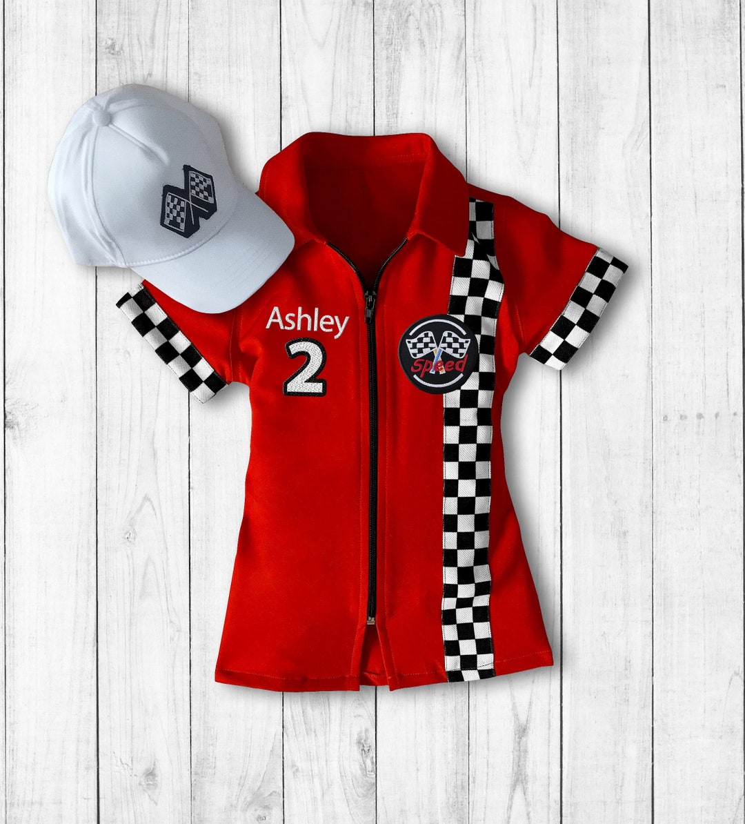 Checkered Dress Two Fast Birthday Custom Race Suit-race Car Birthday ...